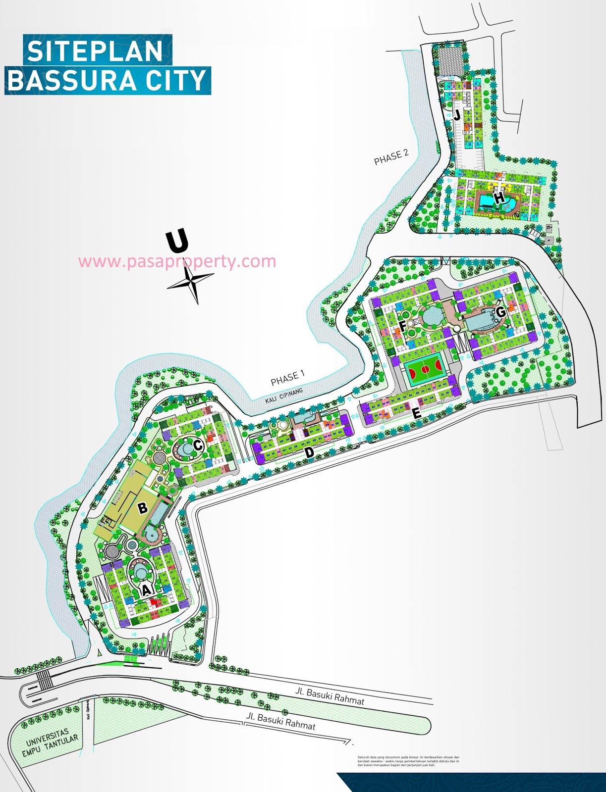 denah lokasi apartemen bassura city | Adatuak Properti