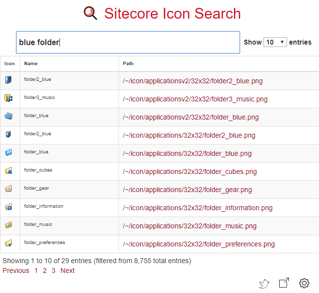 Sitecore Icon Search v2.0 and Firefox Support ~ Sitecore Gabe