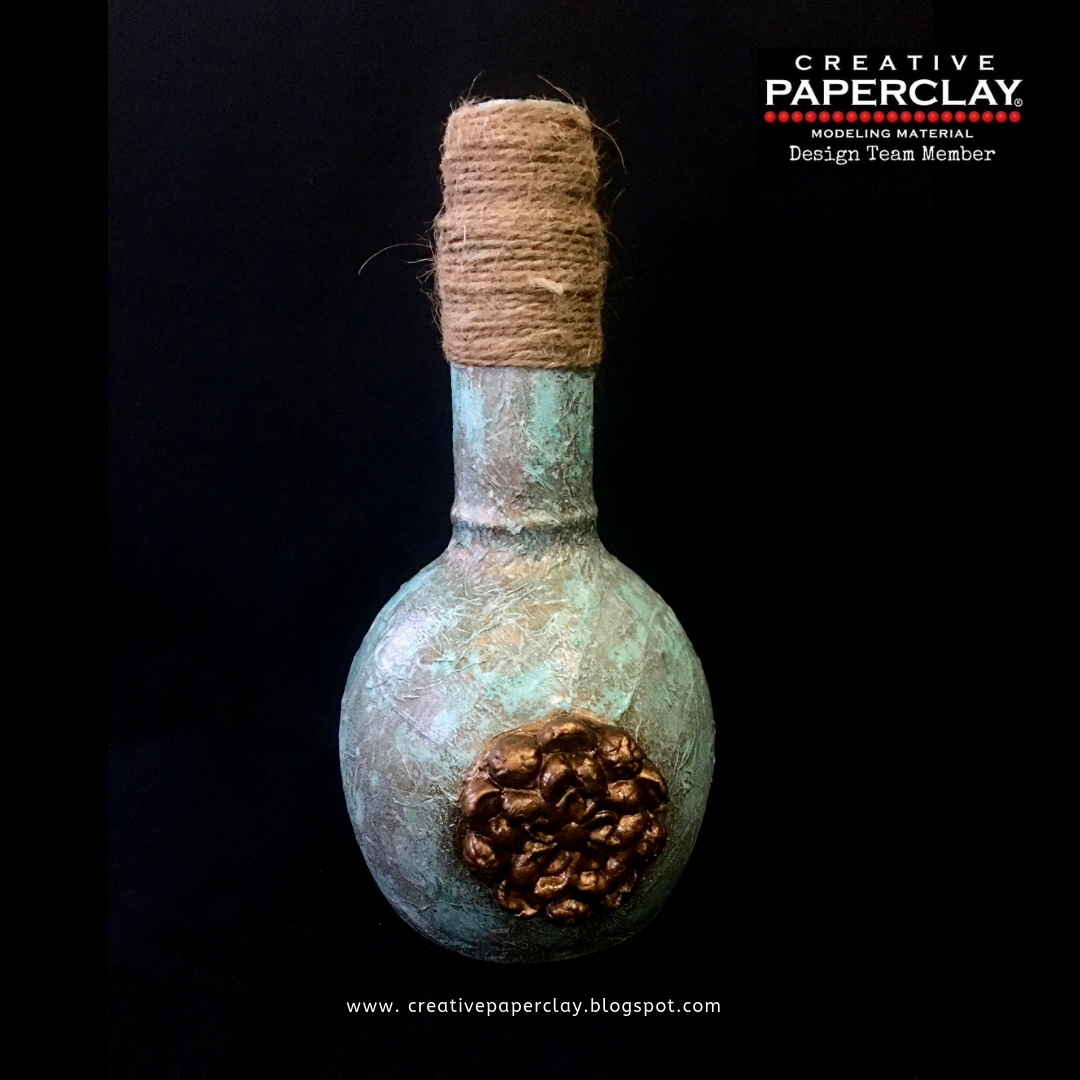 Creative Paperclay® air dry modeling material: Upcycle a Bottle with ...