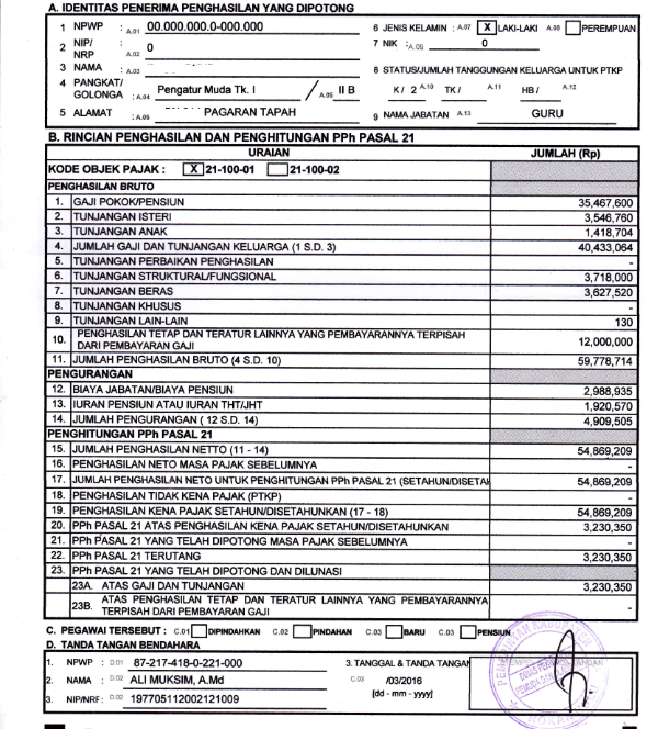 Cara Cepat Pengisian E_Filing Pajak 1721-A2 SPT 1770SS Dibawah 60 Juta ...