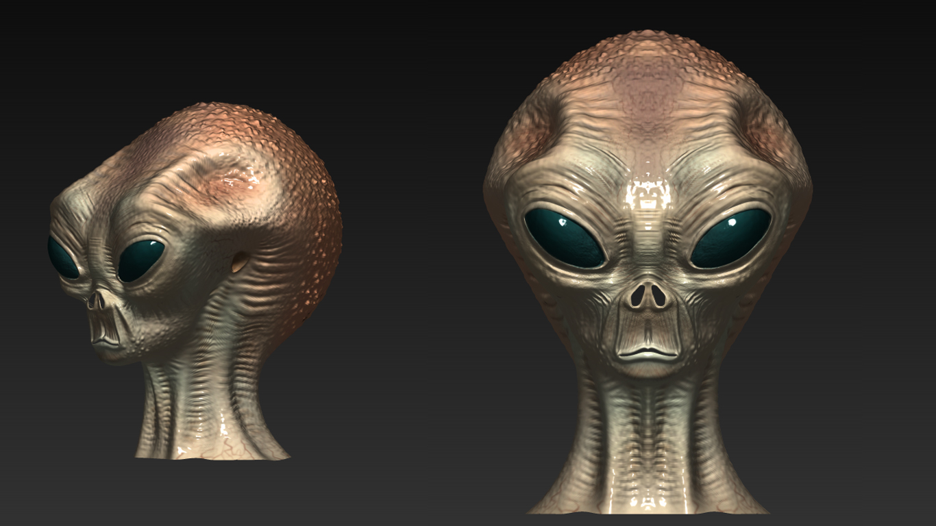 CG Modeling & Texturing: Alien.face an attempt.