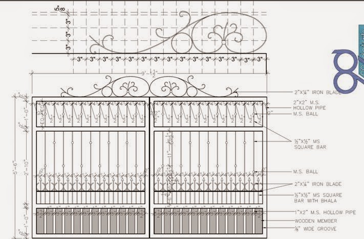 99Details: Main Gate Detail For Group Housing