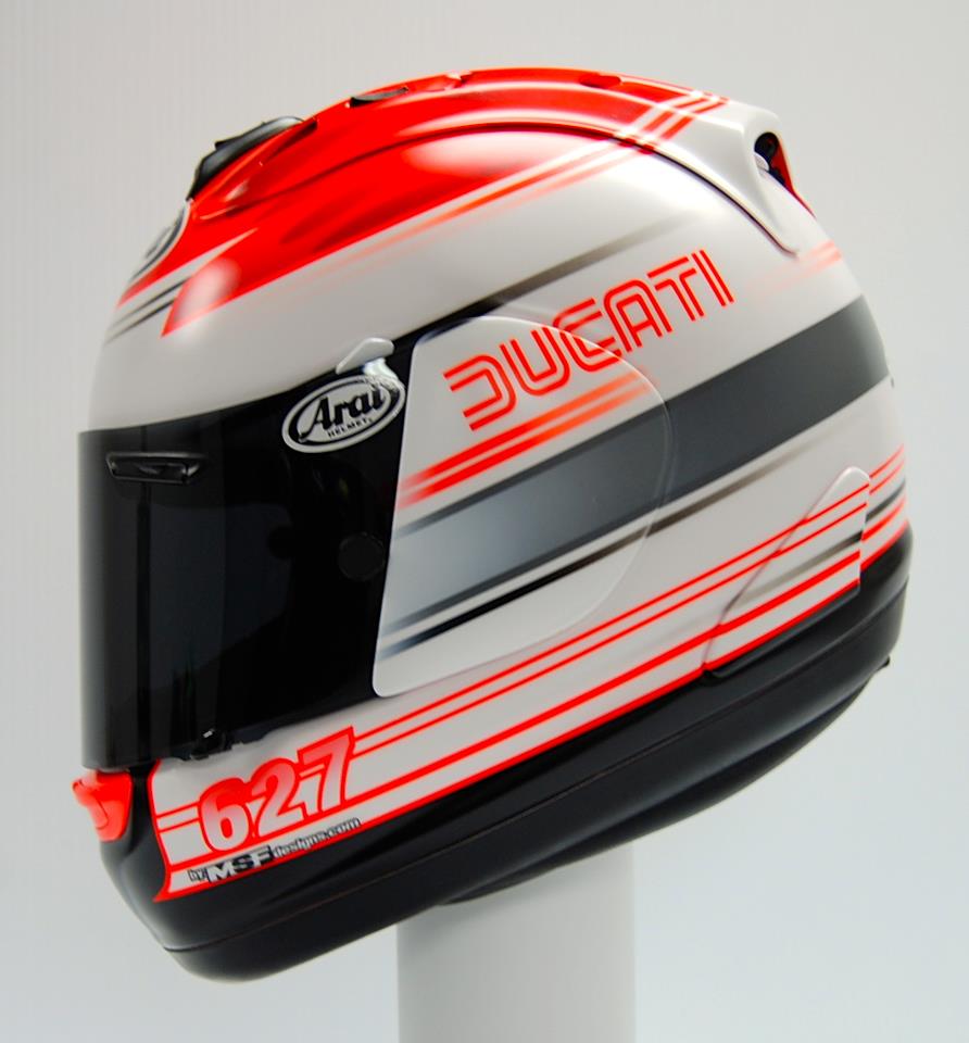 Racing Helmets Garage: Arai RX-GP J.Sredni "Ducati" 2012 by MSF-Designs
