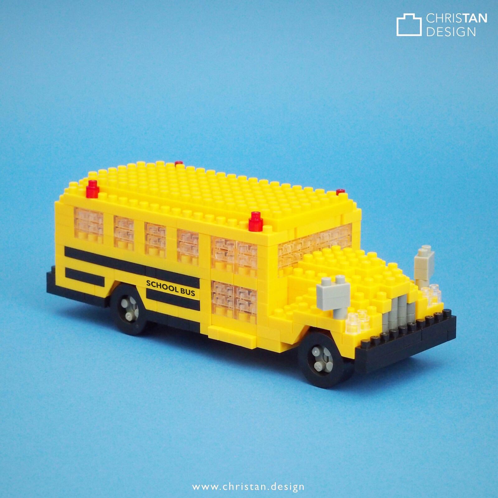 Christopher Tan: nanoblock Vintage School Bus