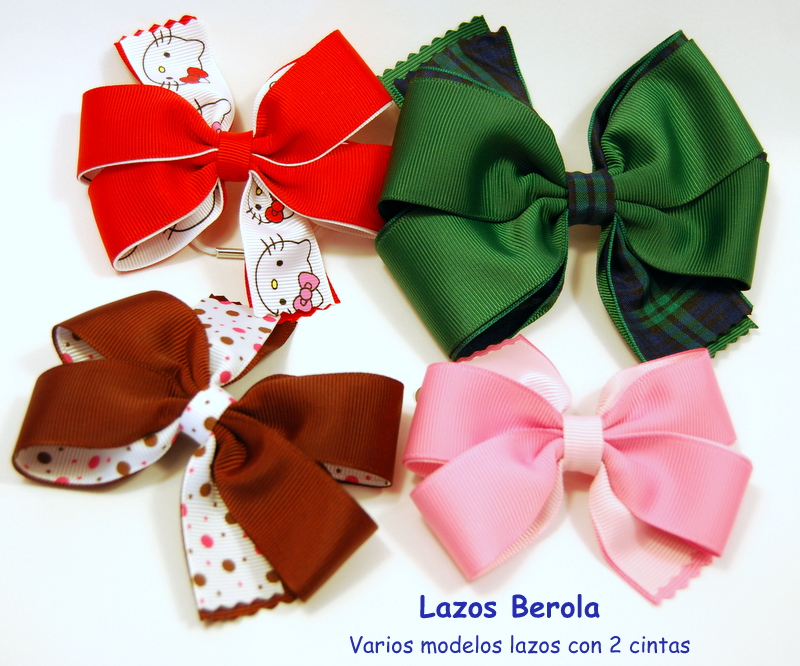 Lazos Berola: Lazos dobles con 2 cintas lisas