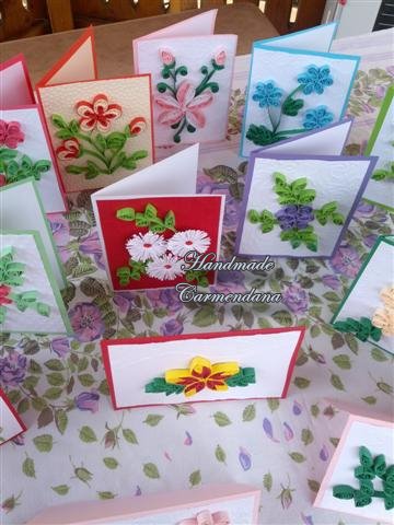 Felicitari handmade (realizate manual): Felicitari quilling