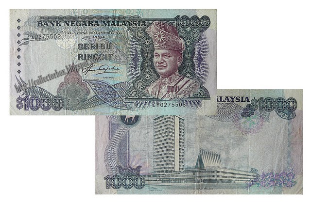 MY INTUITION 2011: PIC : MATAWANG MALAYSIA NOTE RM1000 PELBAGAI SERIES