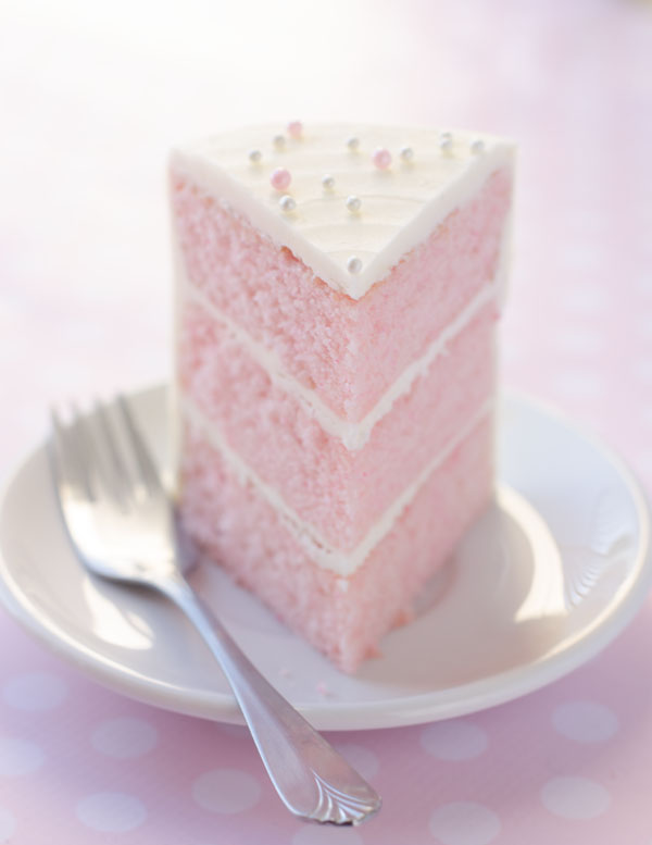 PINK ALMOND PARTY CAKE - the recipes