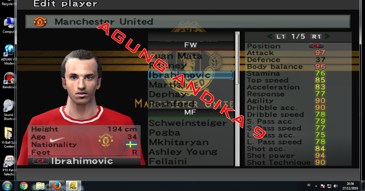 Cara memasang face PES 6 dengan Player GDB Manager ( PGM) - Agung Andika 9