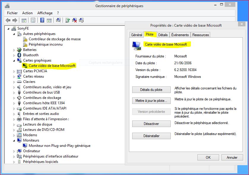 Pilote carte video de base microsoft windows 8 - Astucesinformatique