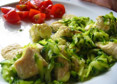 Pollo con Zucchini - Recetas italianas
