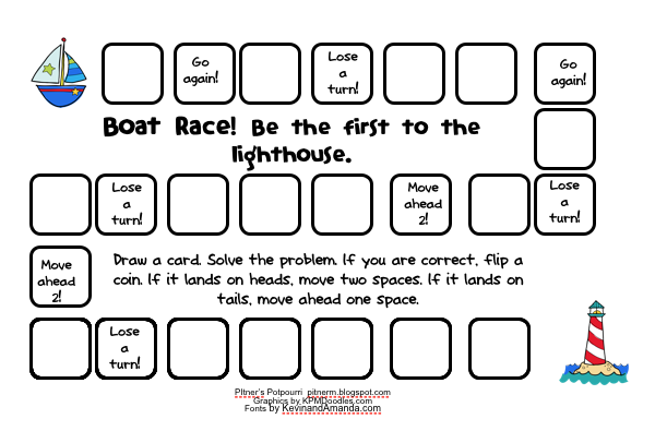 Boat Multiplication Race - Classroom Freebies
