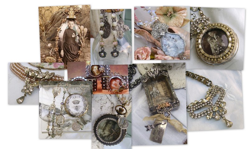Romancing the Bling: Mixed Media & Bridal Jewelry Collage