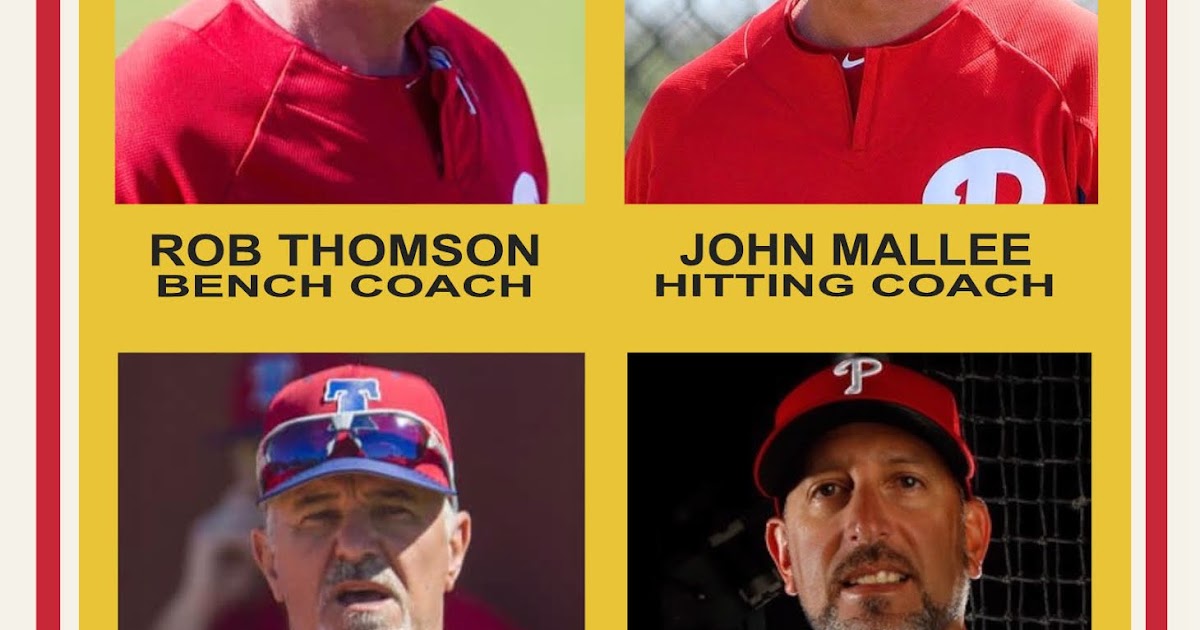 The Phillies Room: 2018 Chachi #27 Phillies Coaches - Rob Thomson