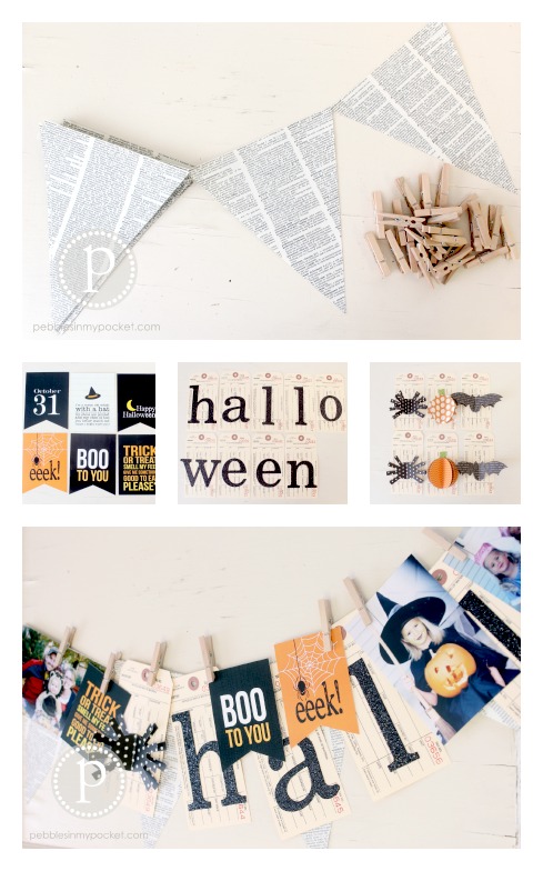 Pebbles In My Pocket Blog: DIY : Basic Dictionary Pennant Memory Banner