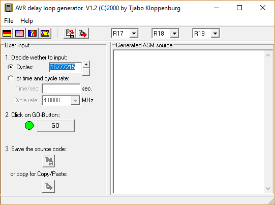 How to calculate loop delay in AVR?