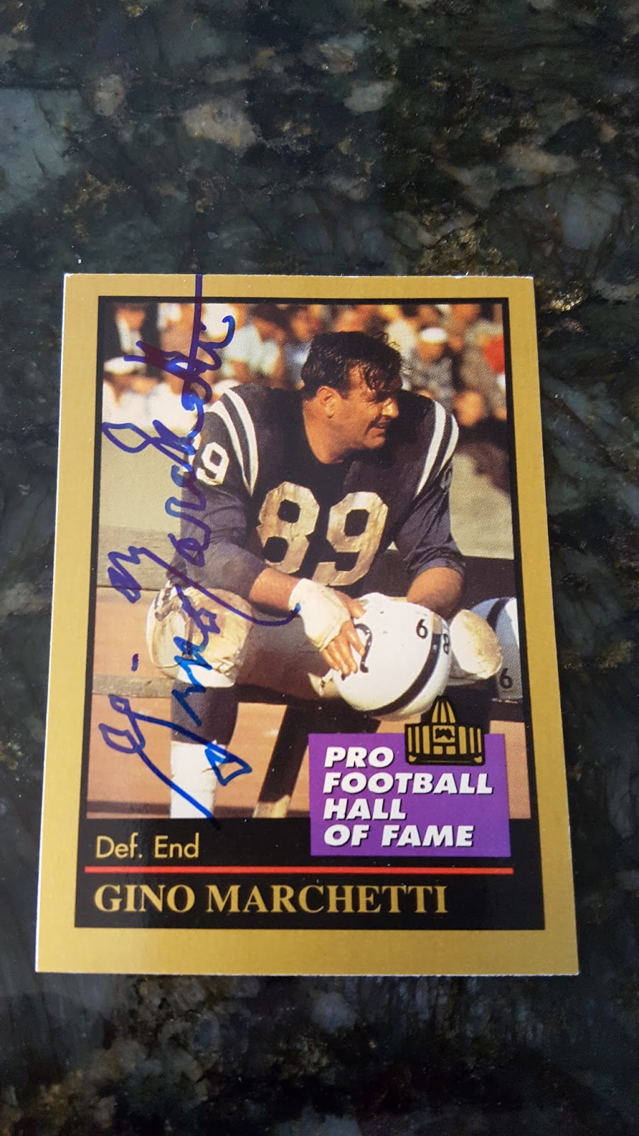 Autograph Through The Mail Athletes: Gino Marchetti