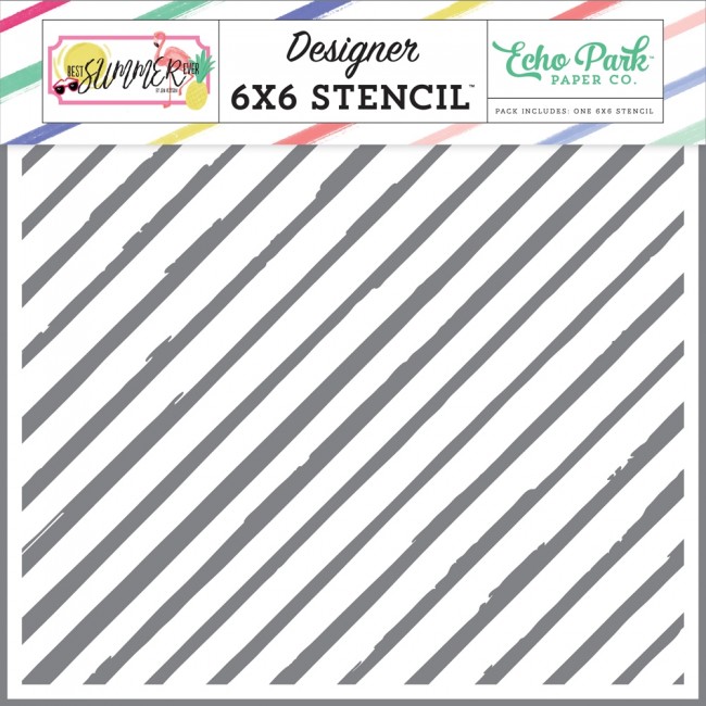 Stencil Striped Embossing - Free Craft Tutorial