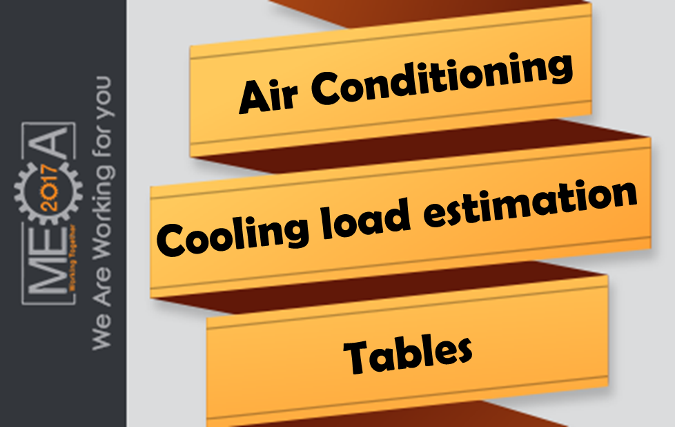 Cooling.load.estimation.tables-Air.conditioning | Meca 2017 - Term 7