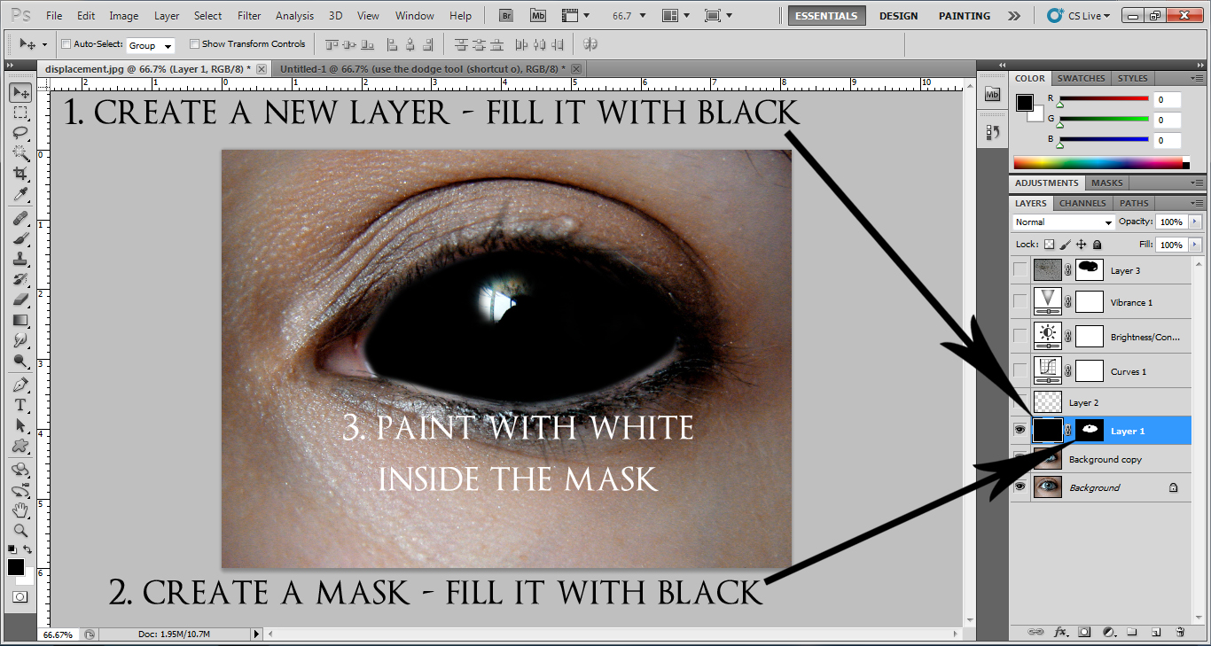 V3N0M's - 2D and 3D art: Demon Eyes Tutorial