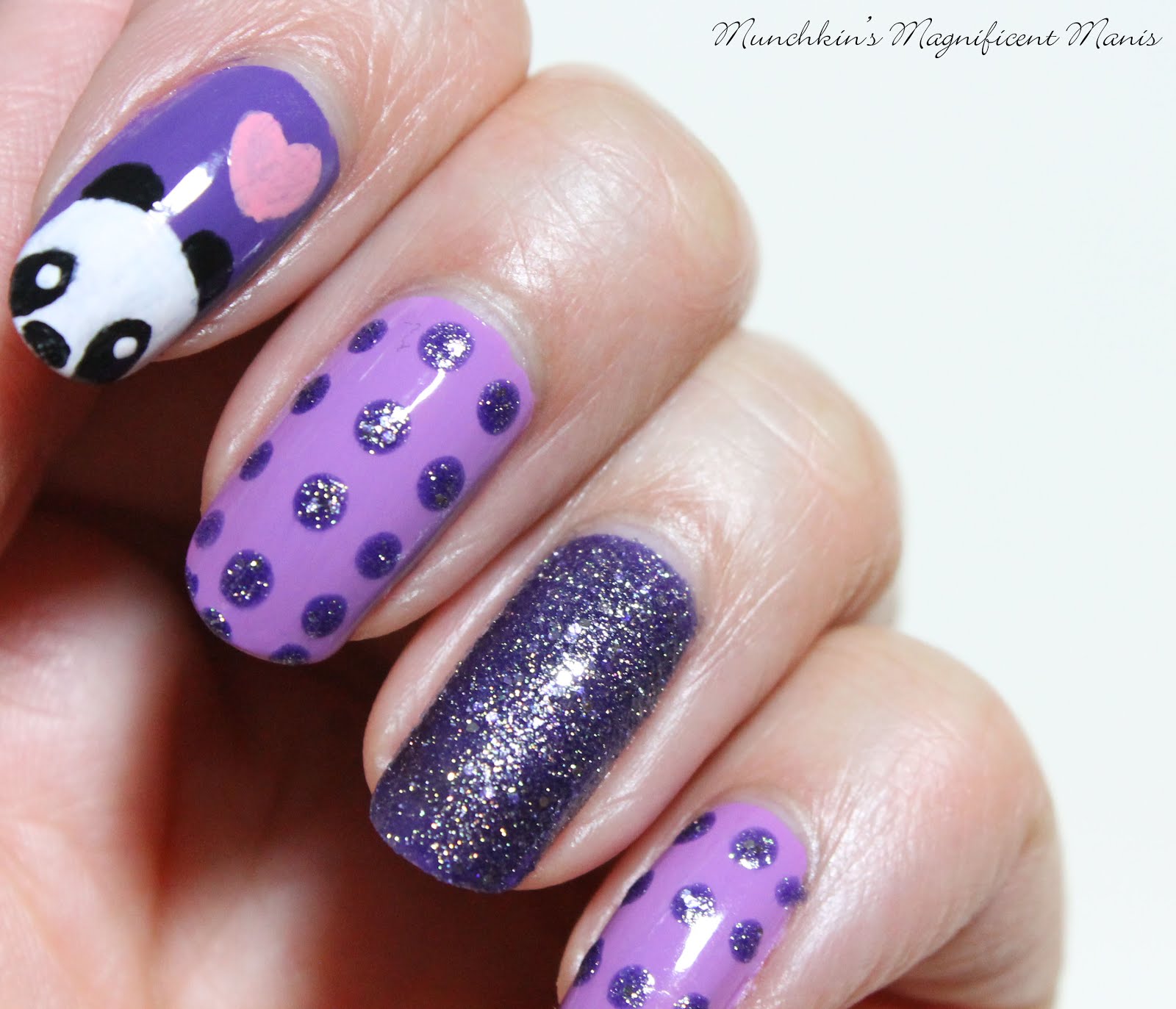 Munchkin’s Magnificent Manis: Bamboo Fun- Panda Nail Design