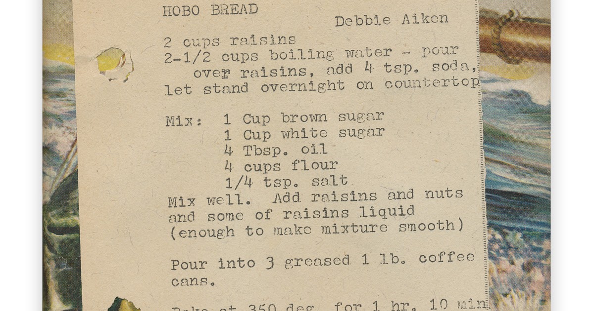 Handwritten Recipes: Hobo Bread