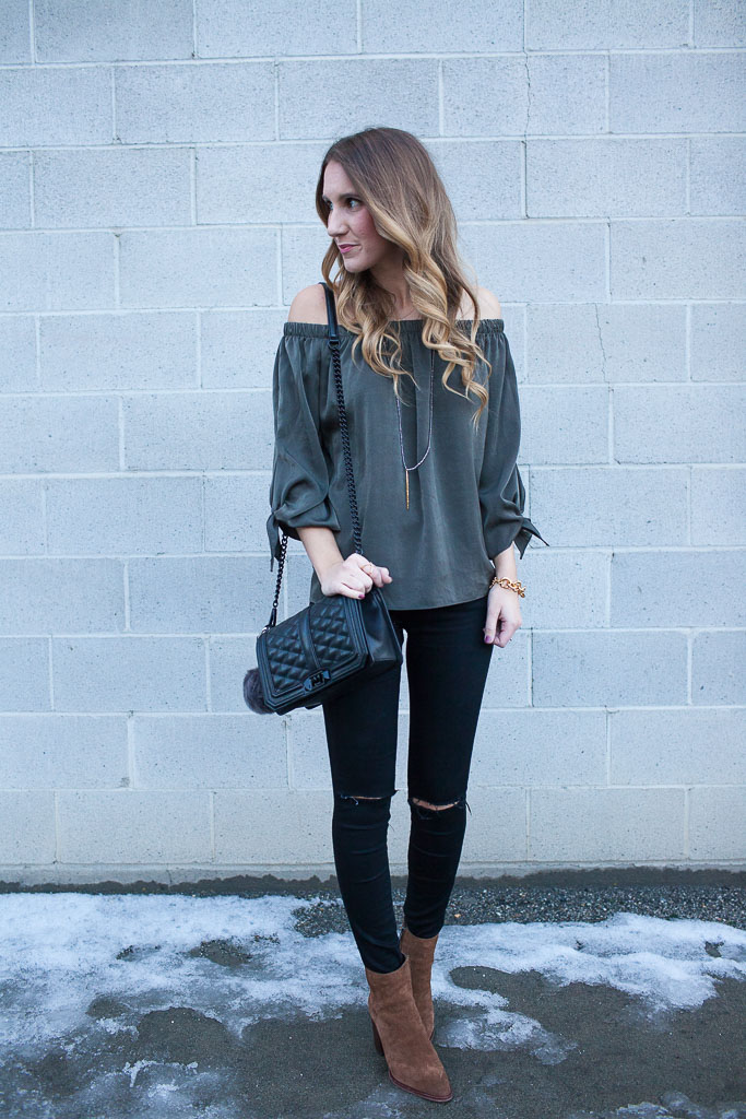 How to Style an Off the Shoulder Top This Winter | Twenties Girl Style ...