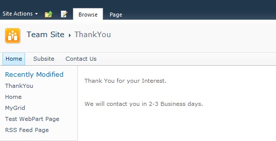 Creating a Contact Form Web Part for SharePoint: Create Contact Form in ...