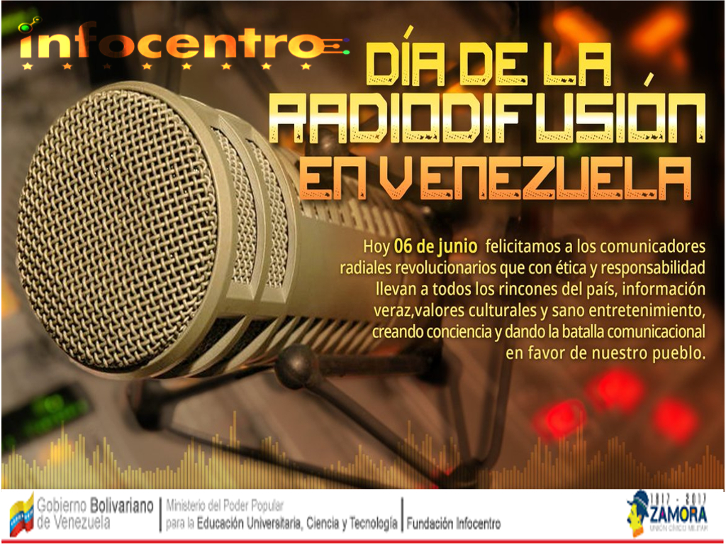 Megainfocentro Mérida: CELEBRAMOS EL DÍA DE LA RADIODIFUSIÓN EN VENEZUELA.