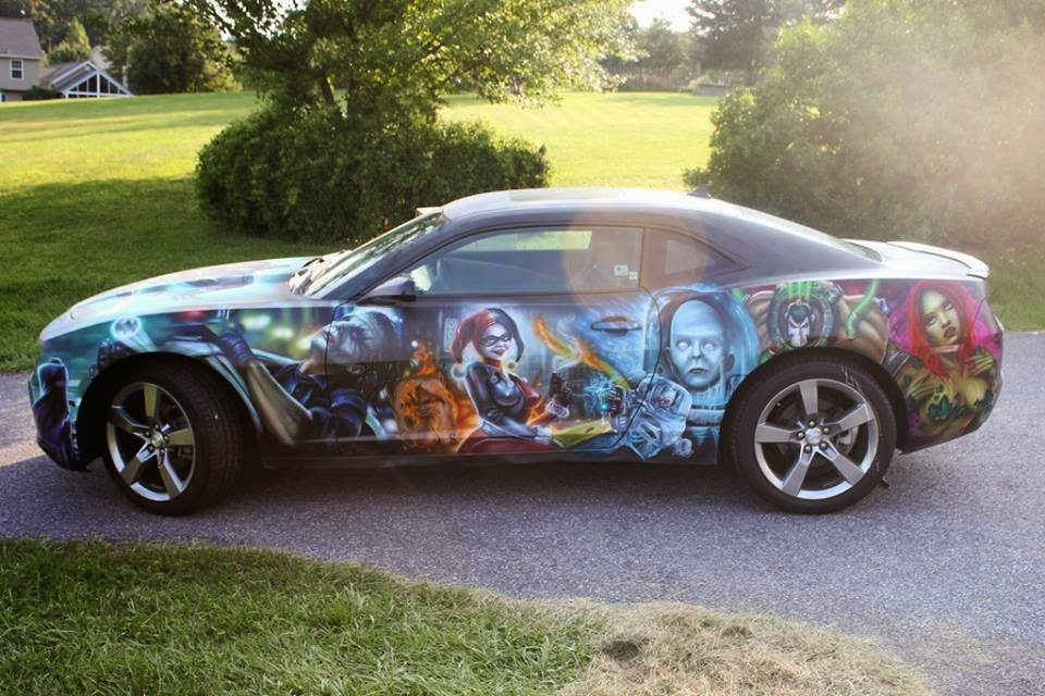 Check Out the BATMAN CUSTOM CAR PAINT JOB on This New Camero! - All ...