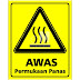 Stiker Safety Sign - Awas Permukaan Panas - Cutting Sticker | eM Sticker