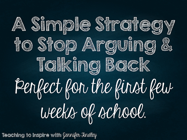 A Simple Strategy to Stop Arguing and Talking Back | Teaching with ...