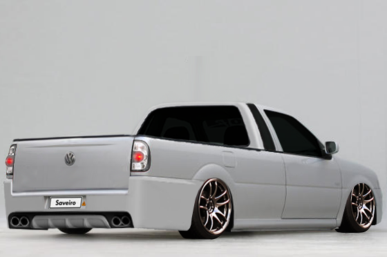 Saveiro tuning aro 17 rebaixada fixa!