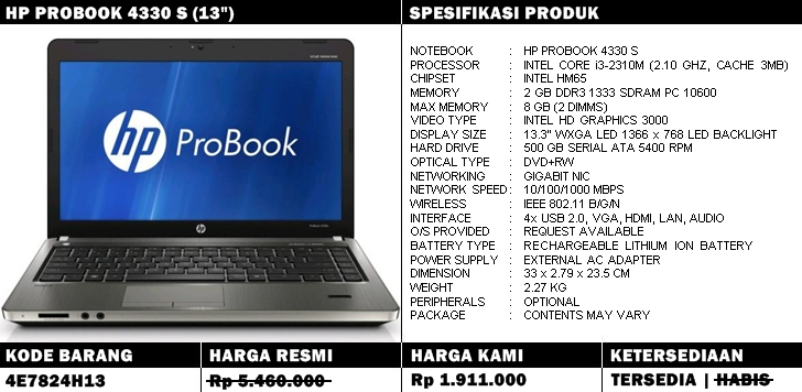 HP PROBOOK 4330S