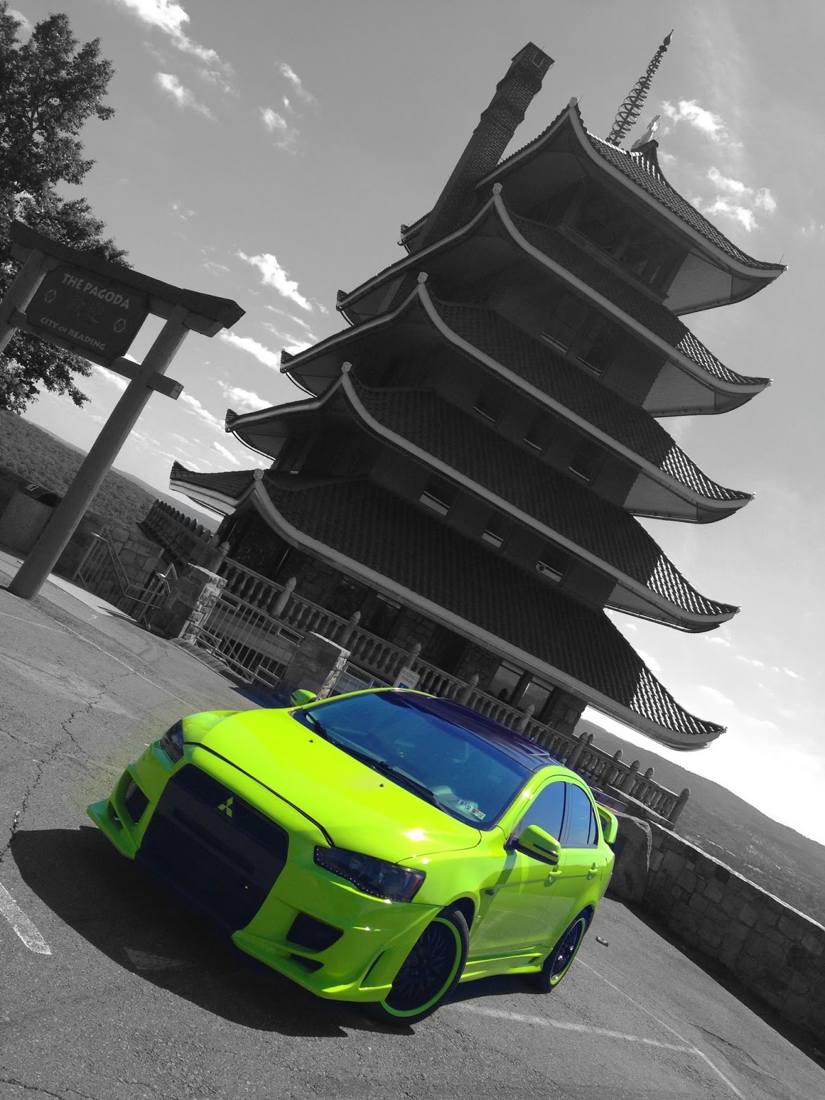 Lime Green Lancer : 08 Lime Green Lance, Full Body Kit, Black and Green ...