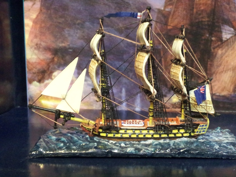 A Miniatures Hobby Room: Davco 1:1200 HMS Agamemnon 64 Gun