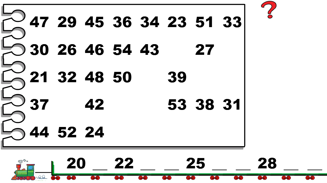 1º del cole Joaquín Blume: Números del 40 al 49