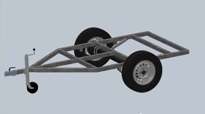 SolidWorks 2011 : Create 3D Model trailer 1 Axle Assembly Animation and ...