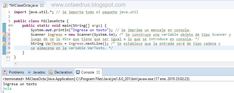 Octaedrus - Capacitaciones y Servicios: Clase Scanner en Java Octaedrus - Capacitaciones y Servicios: Clase Scanner en Java