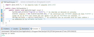 Octaedrus - Capacitaciones y Servicios: Clase Scanner en Java