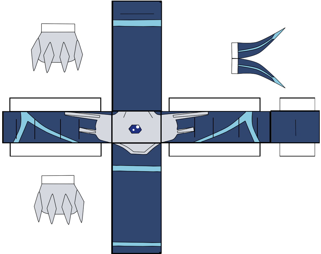 MangaPapercraft: dialga(pokemon)