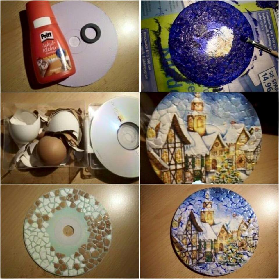 Membuat kerajinan tangan dari CD bekas (part 4) | Kumpulan Kreasi Unik
