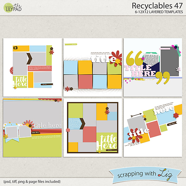 That's My Plan Templates and Recyclables 47 / Scrapping with Liz