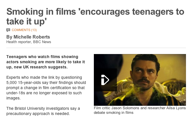 fishymedia: resources for A2/AS media studies.: Smoking in films ...