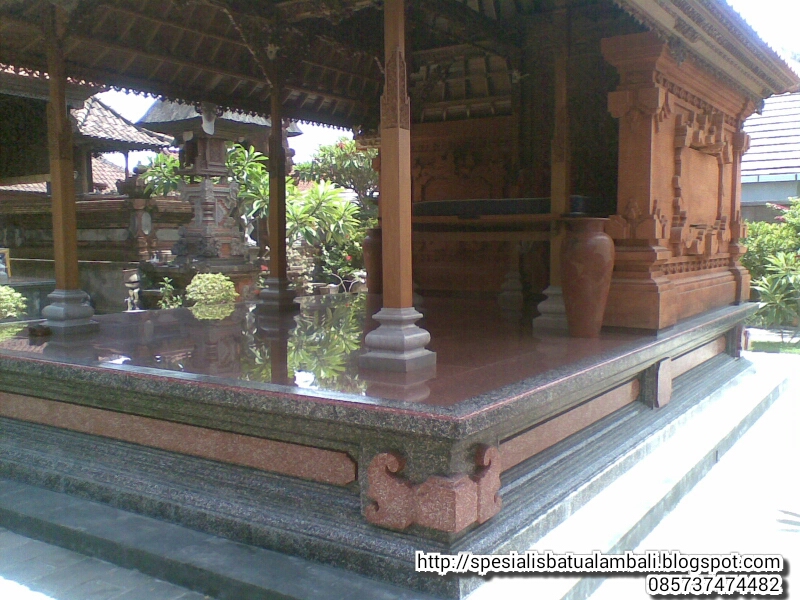 Bale saka kutus tembok bata - Spesialis Batu Alam Bali