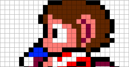 Minecraft Pixel Art Templates: Alex Kidd