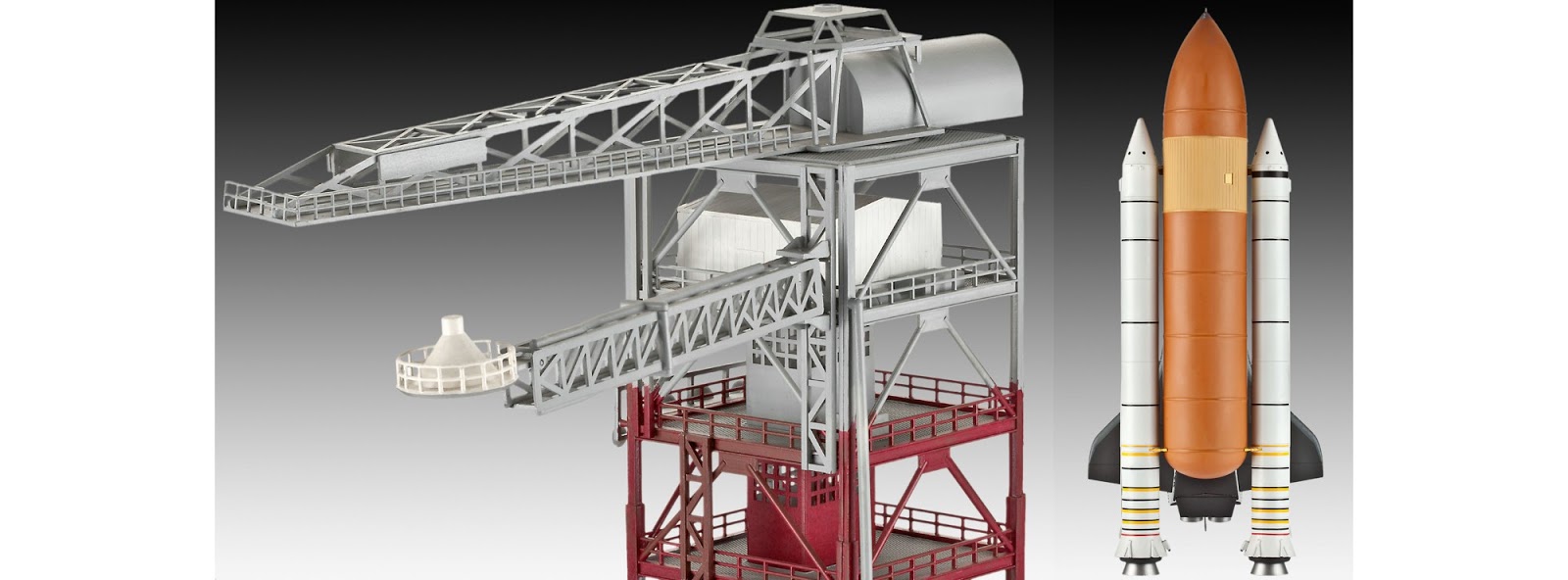 Revell 1:144 NASA Space Shuttle and Booster Rockets with Launch Tower