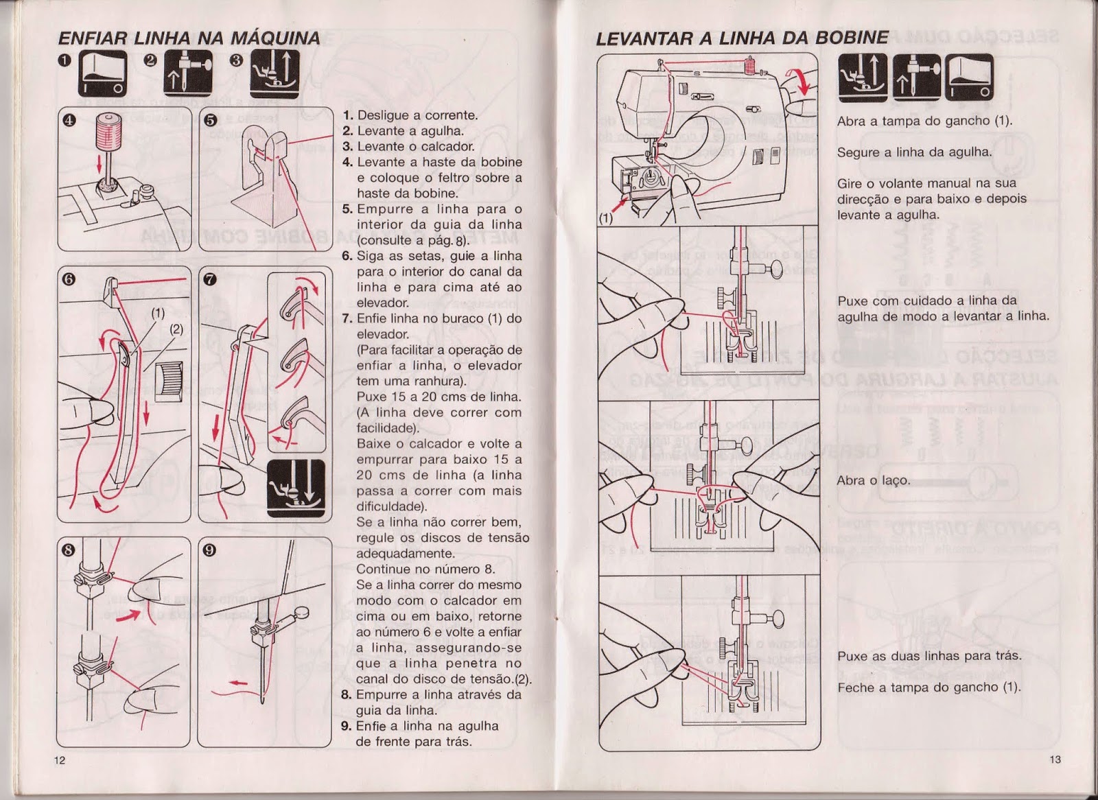 Lãs com Tons: Manual de Instruções da Singer mod. 345