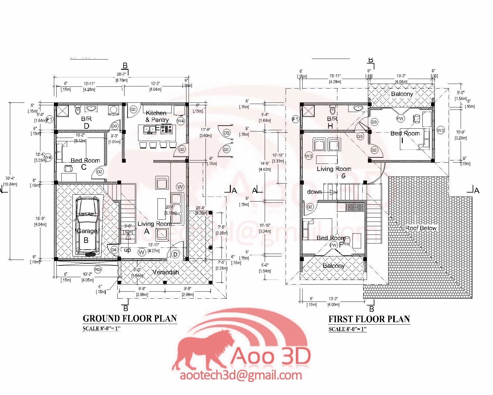 House Drawing Sample | Aoo3D