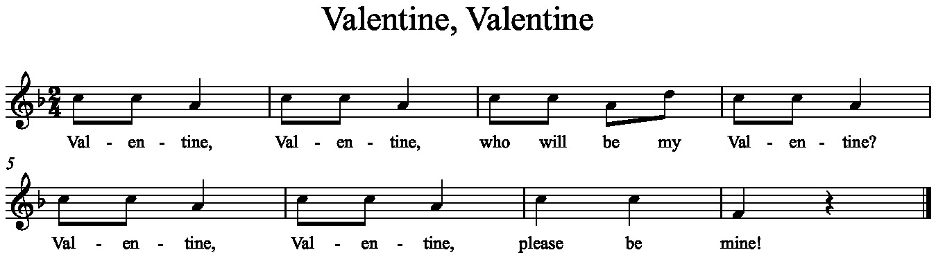 Valentine, Valentine - Music a la Abbott - Amy Abbott - Kodály Inspired ...